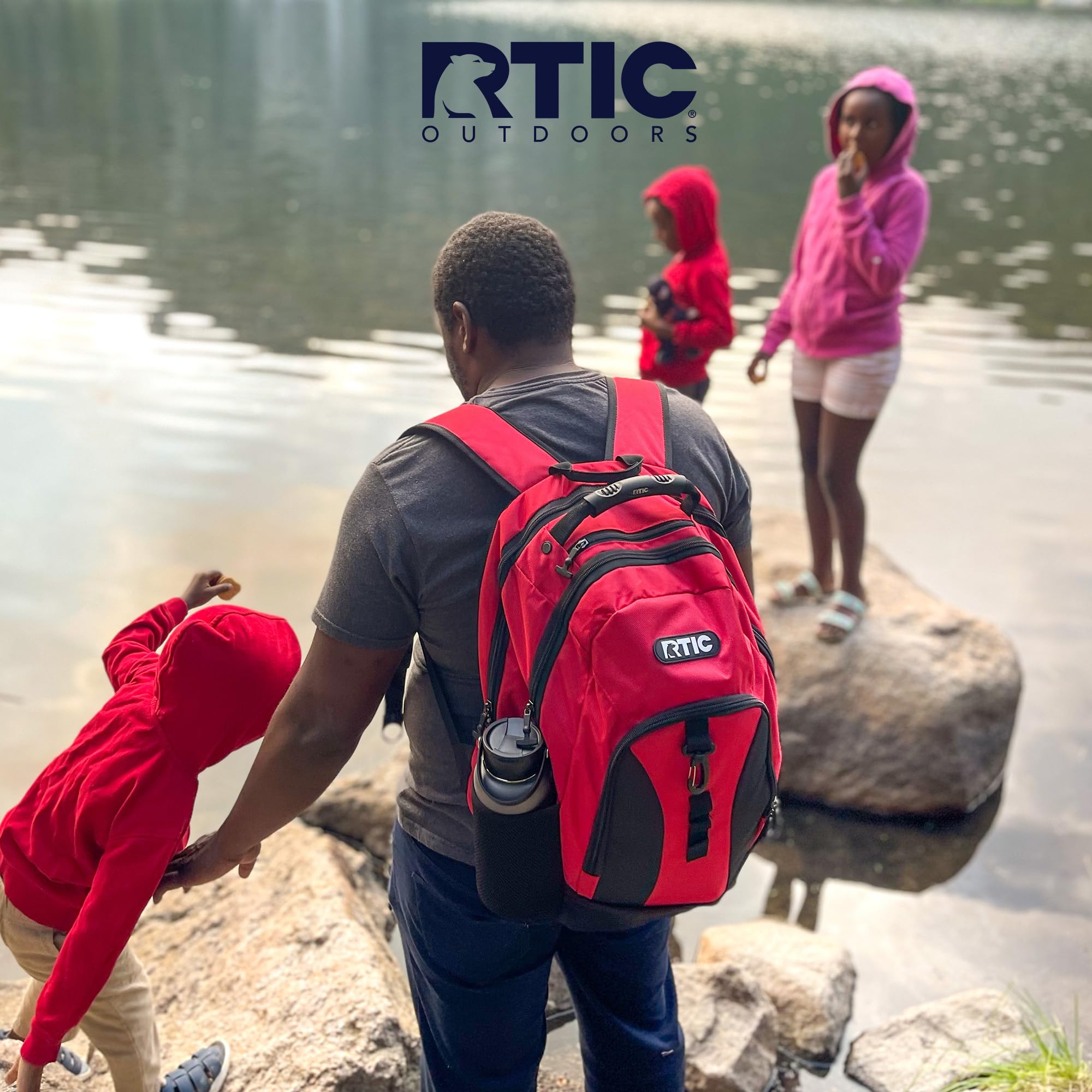 RTIC Summit Laptop Backpack, Sky Blue& Grey Medium