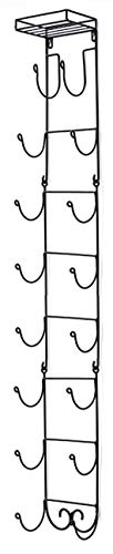 Bath Towel Rack in Bathroom. Wine Racks in Kitchen. Wall Mounted Shelves for Towels hat Organization. Great Decor Accessories. Metal Hooks. 3 Pieces. Premium Presents Brand. (Black)