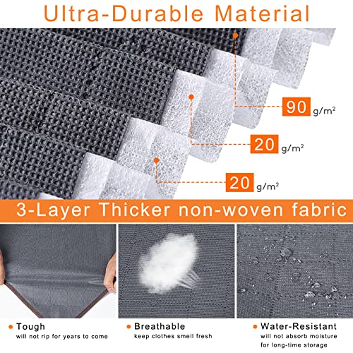 Criusia 3 Pack Clothes Blanket Storage Bags with 8 Pack 11 Inch Cube Storgae Bins