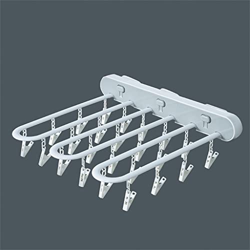 N/A Folding Multifunctional Clothes Rack Wardrobe Storage Rack Space Saving Clothes Rack (Color : White, Size