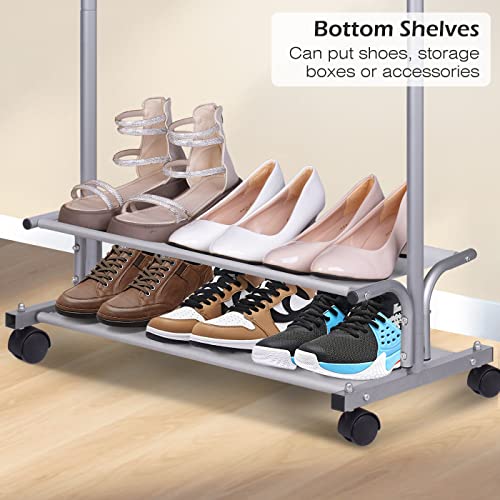 MISSLO 1 Pack Clothing Racks + 1 Pack 40" Clothing Cover