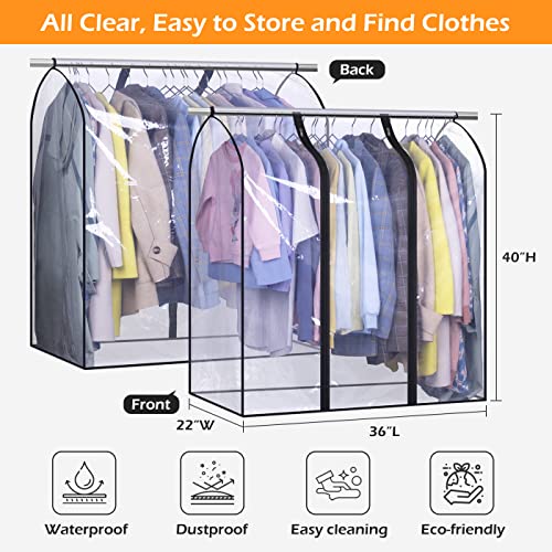 MISSLO 1 Pack Clothing Racks + 1 Pack 40" Clothing Cover