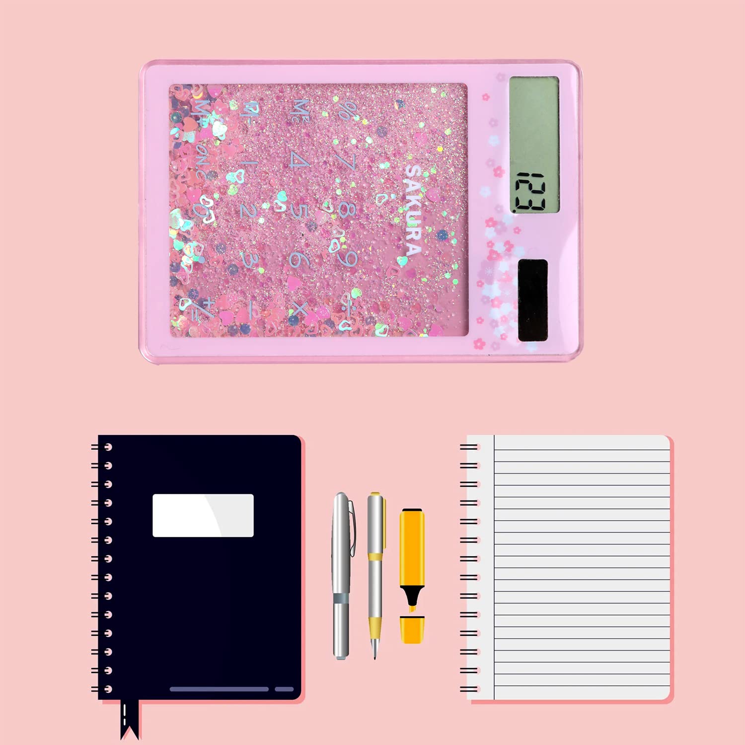 Pink Calculator Small Cute Mini Calculators Classroom Gifts for Girls Pocket Kawaii Calculator Birthday Gift for Kids