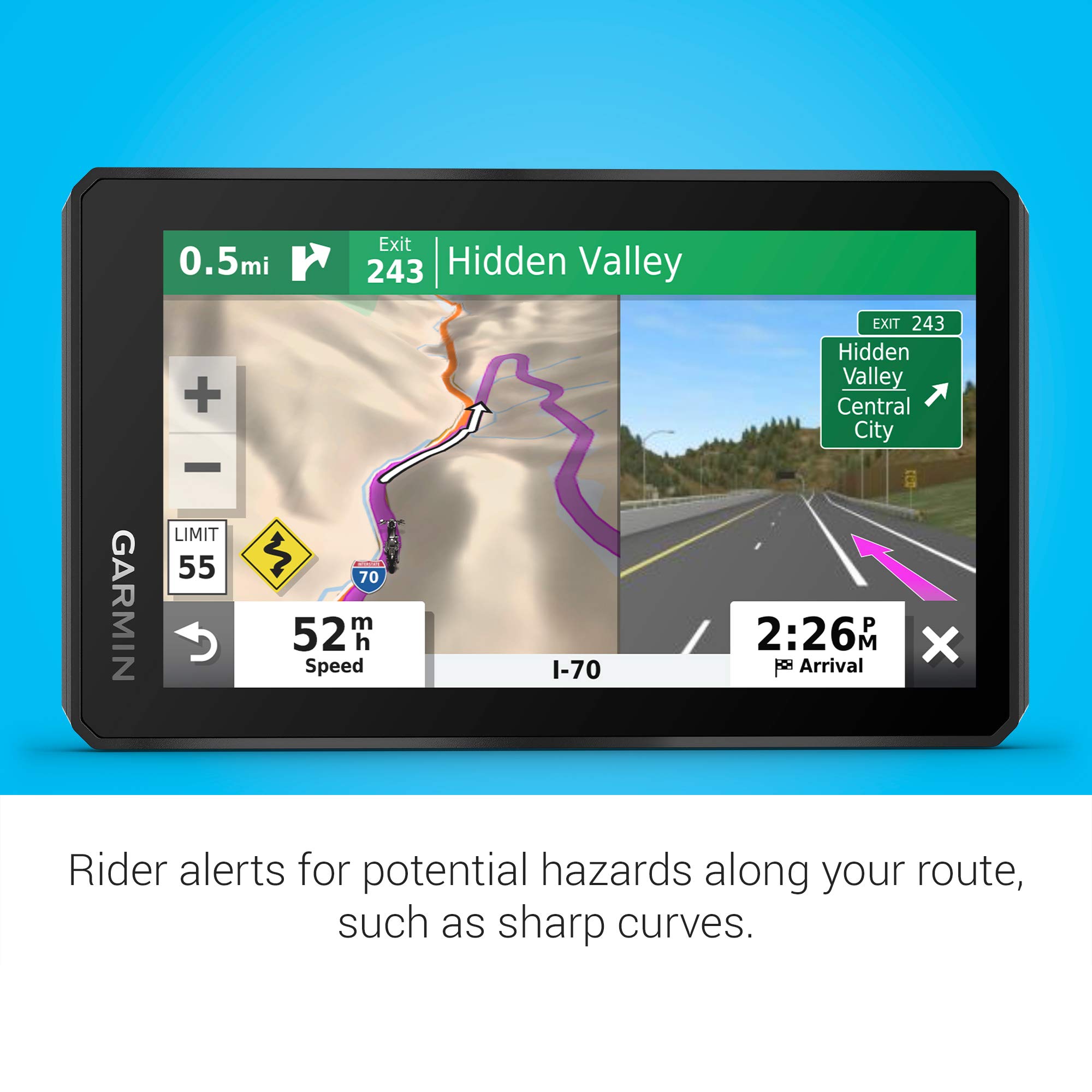 Garmin zūmo XT, All-Terrain Motorcycle GPS Navigation Device, 5.5-inch Ultrabright and Rain-Resistant Display (Renewed)