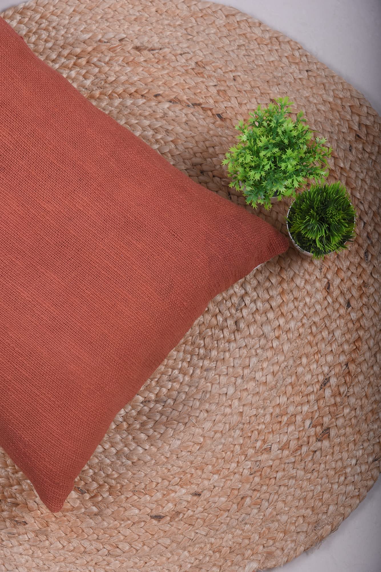 Trade Star Authentic Large Cushion Case Ethnic Luxurious Farmhouse Decor Modern Rustic Home Decor Pillow Cover Mudcloth Throw Pillow Cover (Rust (Solid), 14 X 22 Inch)