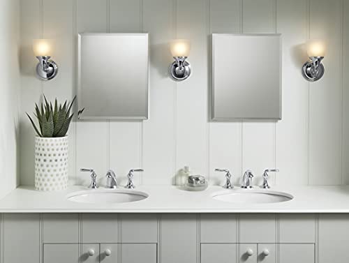 Bathroom Faucet by KOHLER, Bathroom Sink Faucet, Devonshire Collection, 2-Handle Widespread Faucet with Metal Drain, Polished Chrome, K-394-4-CP