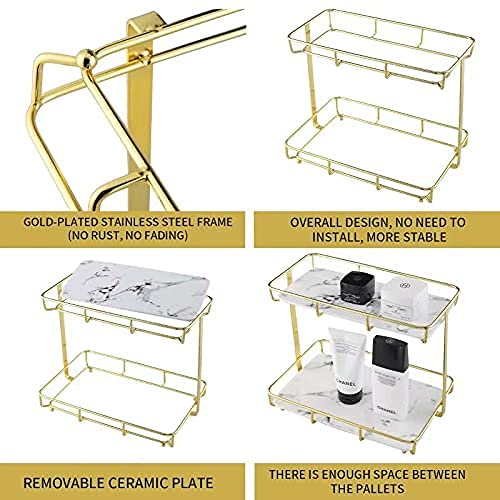 Dobbyby Bathroom Organizer Countertop & Soap Holder