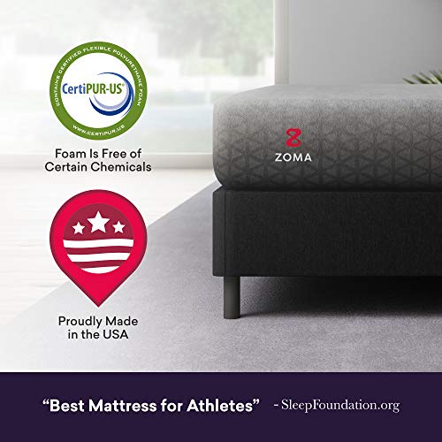 ZOMA Start Memory Foam Mattress Queen, 10" Inch Queen Bed Mattress in a Box with CertiPUR-US Certified Foam for a Supportive & Cooler Sleep, Medium-Soft Feel, Fiberglass Free Mattresses | Made in USA