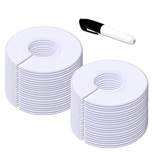 Vshinic 30 PCS Clothing Size Rack Dividers,Closet Dividers for Hanging Clothes ,Closet Organizers and Storage clothing dividers ,Writable and Reusable for Sorting Clothing Size,Color,Style etc