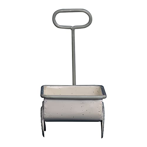 Foreside Home & Garden White Rustic Antique Gray Metal Wagon Soap Dish