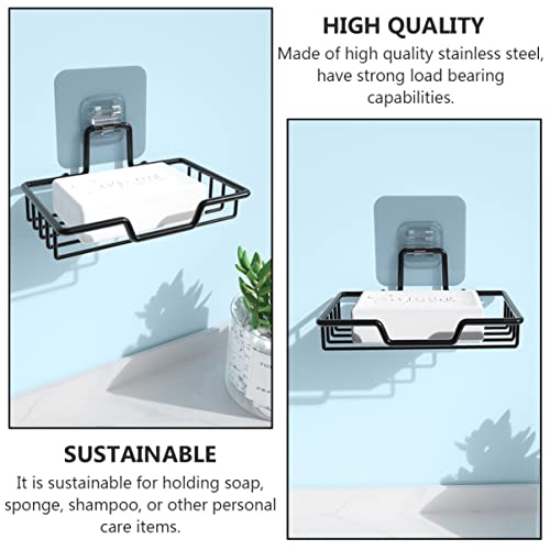 Veemoon Box Stainless Self Drilling Caddy Rack Traceless Sponge for Adhesive Shower Wire Shampoo Sink Mounted Tissue Bathroom Bar Wall Shelf Holder Steel Saver No Kitchen Case Draining