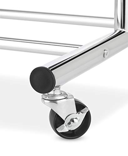 Whitmor Heavy-Duty 2-Rod Extendable Clothing Garment Rack, Chrome