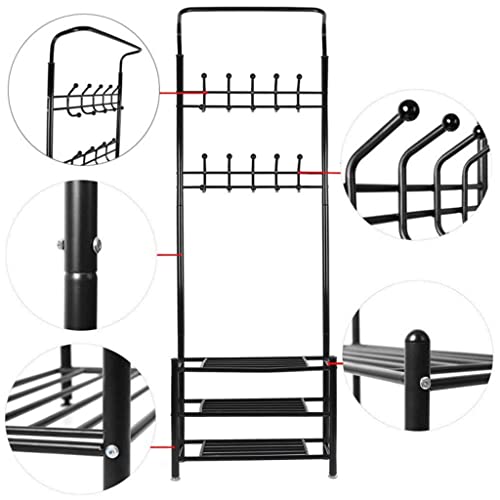 n/a Metal Hanger Marble Hanger Floor Bedroom Living Room Hanging Clothes Modern and Simple (Color : Silver, Size : 185 * 66 * 30cm)