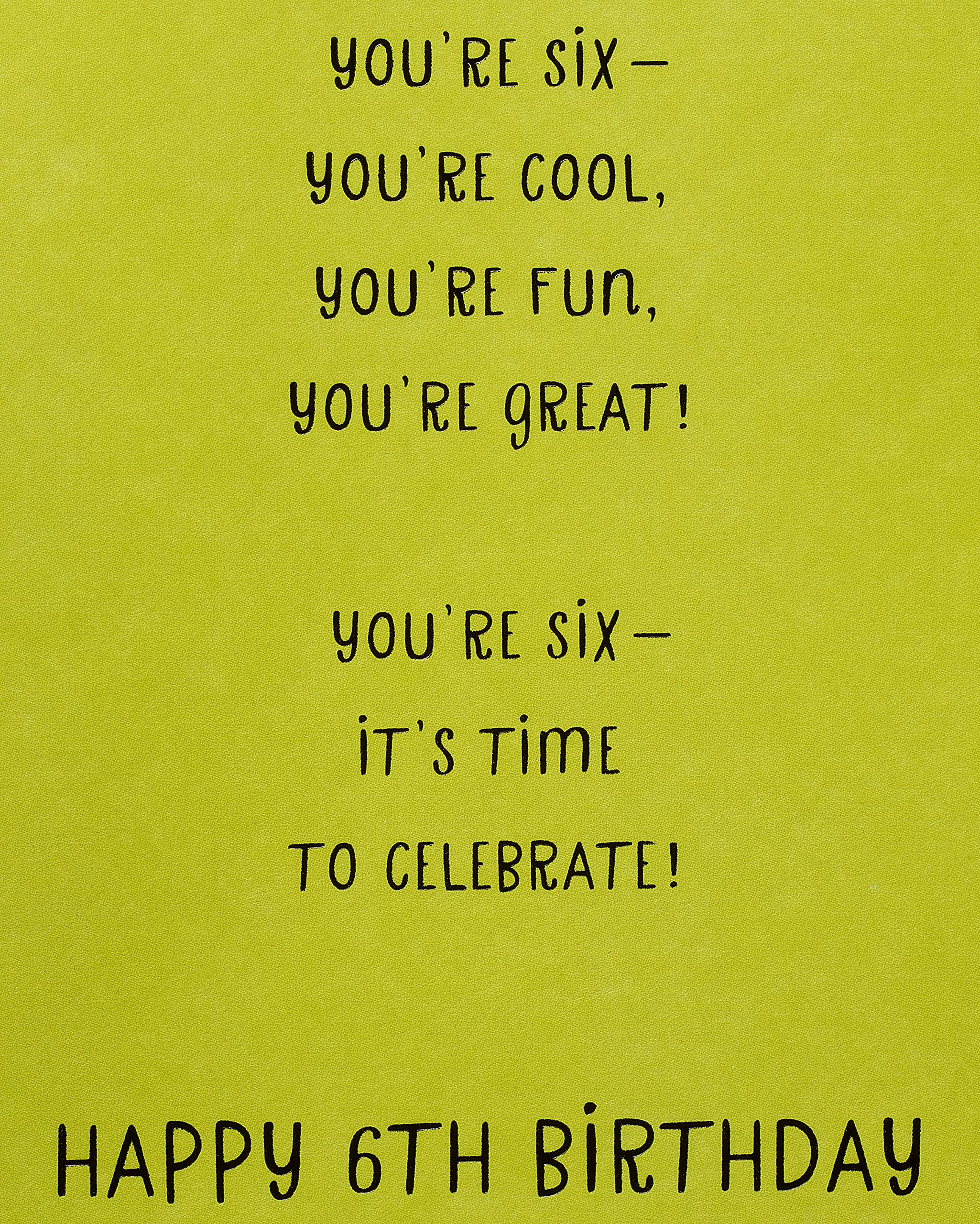 American Greetings 6th Birthday Card (Time to Celebrate)