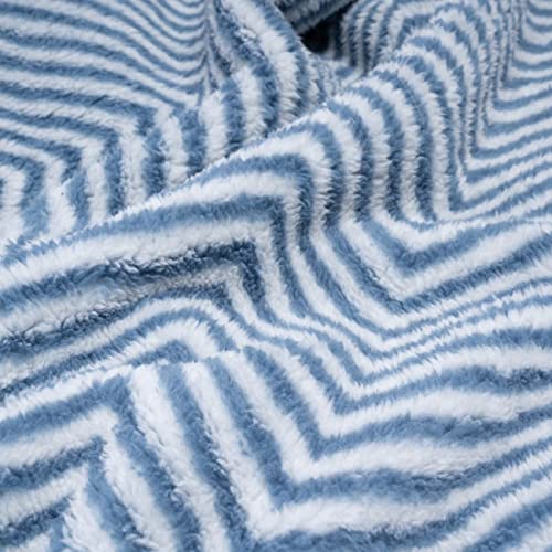 Rumpl Sherpa Fleece Blanket for Couch | 50β x 70β Fluffy Plush Throw Blanket | Warm Cozy Blanket with Hands Free Clips & Microfiber Trim | Soft Quilt - Herringbone
