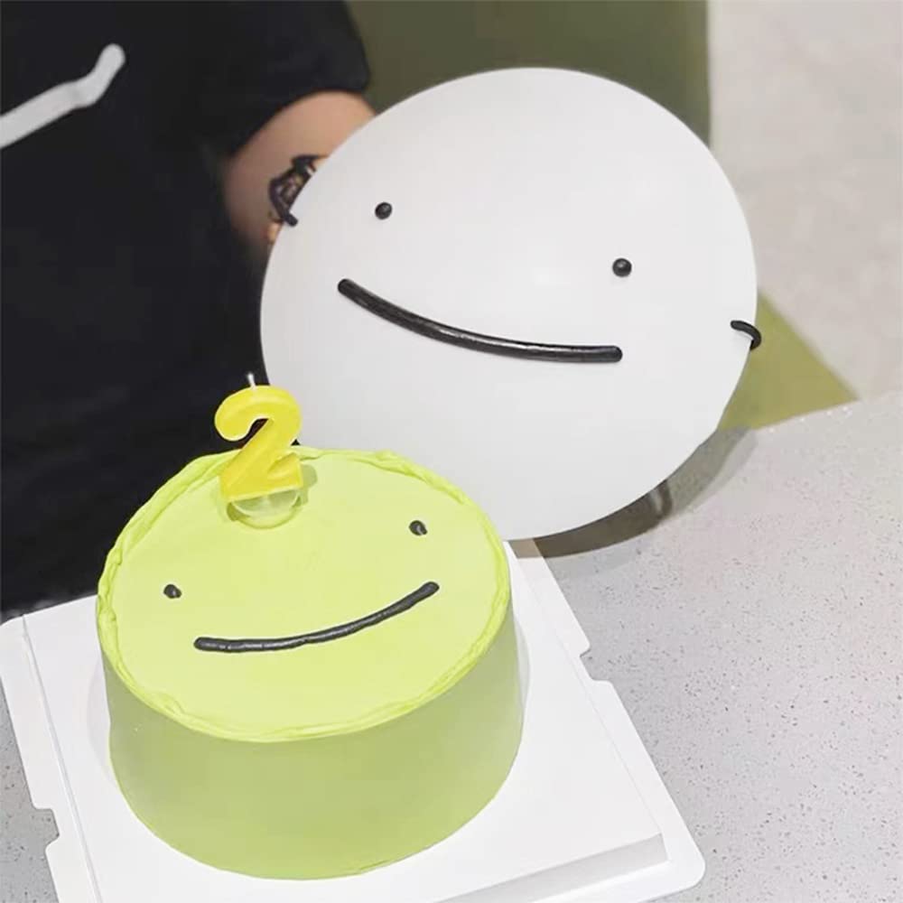 Unisex Halloween Dream Mask Anime White Smile Dream Masks Full Face Mask Helmet Cosplay Props Party Accessories, 9 inch