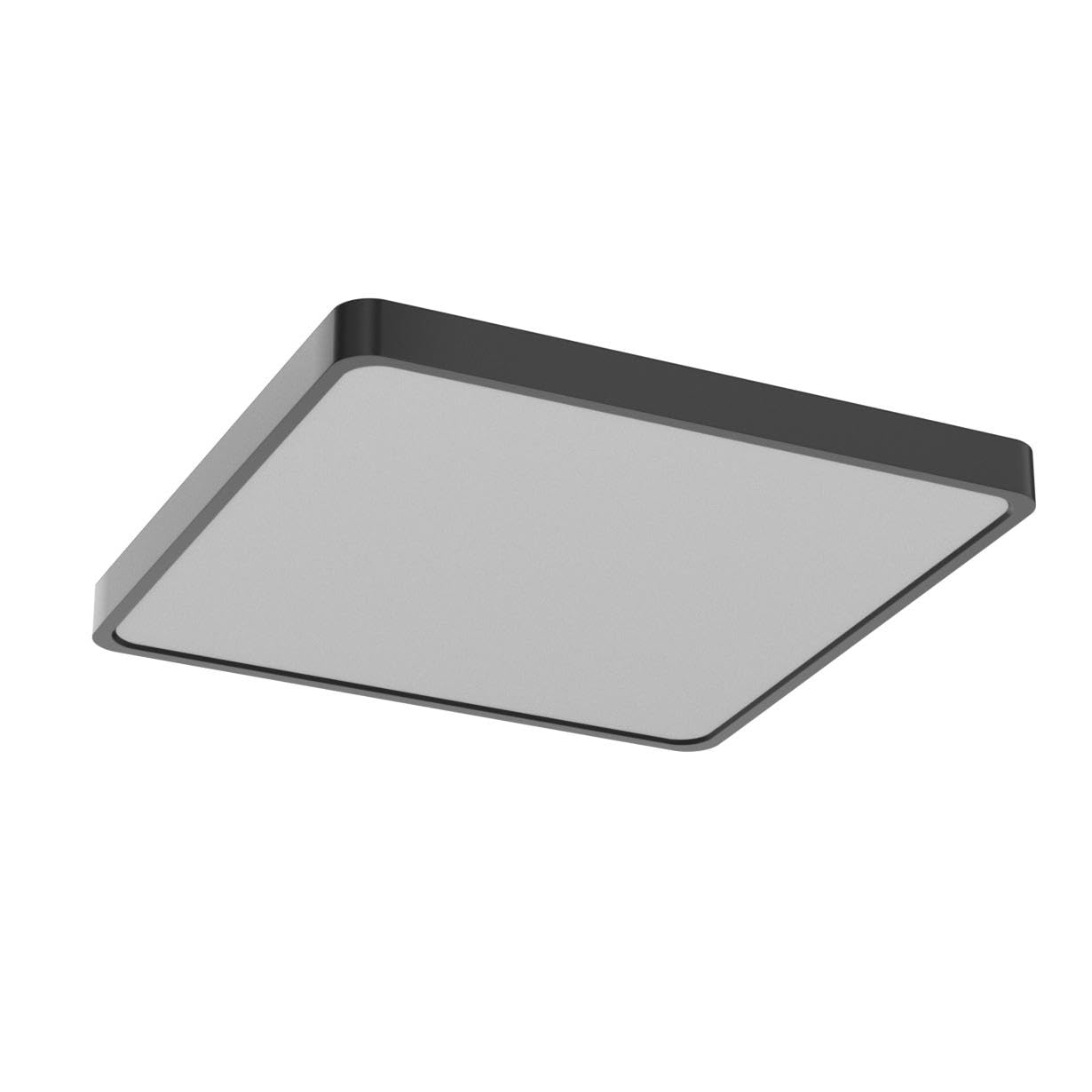 12Inch 24W Square LED Ceiling Light Fixtures Flush Mount, 5000K Daylight White LED Ceiling Lamp, Surface Mount Modern Ceiling Lights, Black Slim Flat Panel Lighting for Bedroom, Kitchen, Bathroom Etc