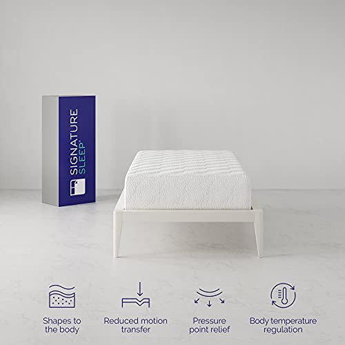Signature Sleep Memoir 12 Inch Gel Memory Foam Mattress, Twin Size