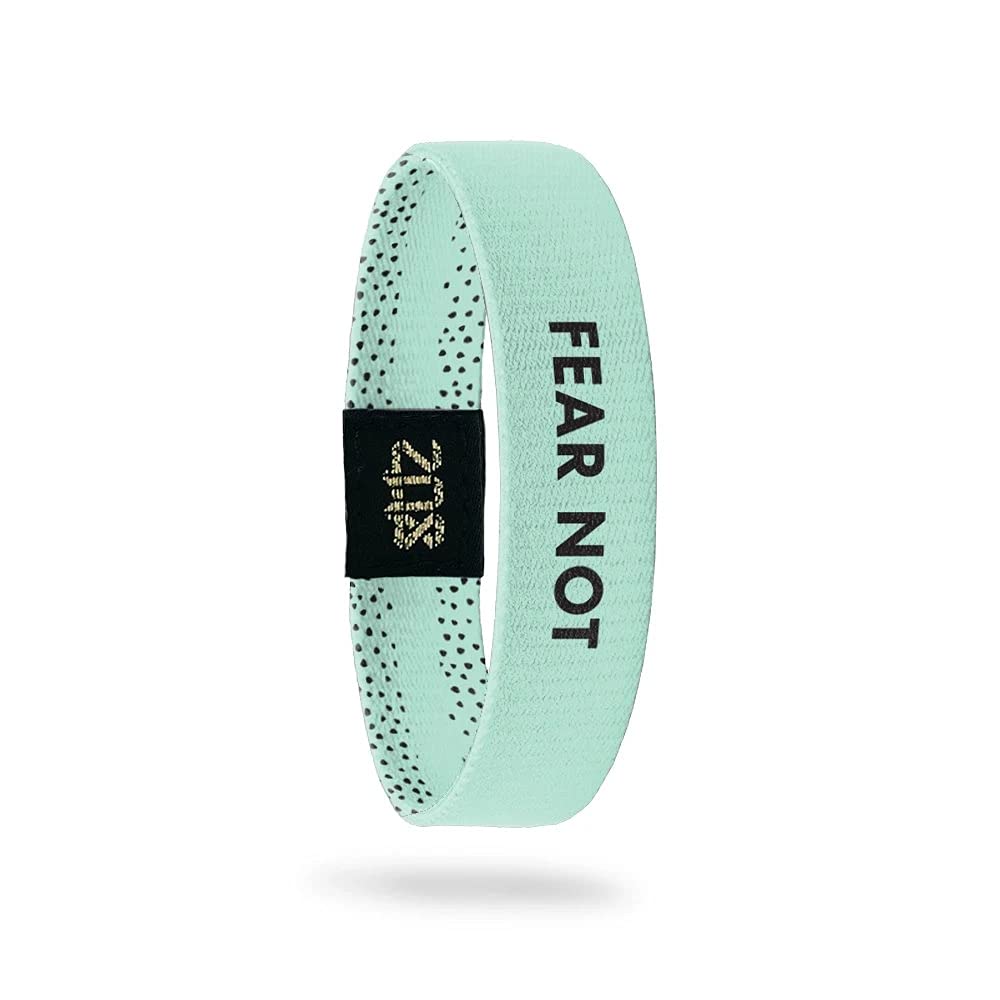 ZOX Bracelets — Fear Not | Stretchy Elastic Band with Motivational Affirmations and Beautiful Artwork, Great Wristband Gift for Men & Women of All Ages (Medium)