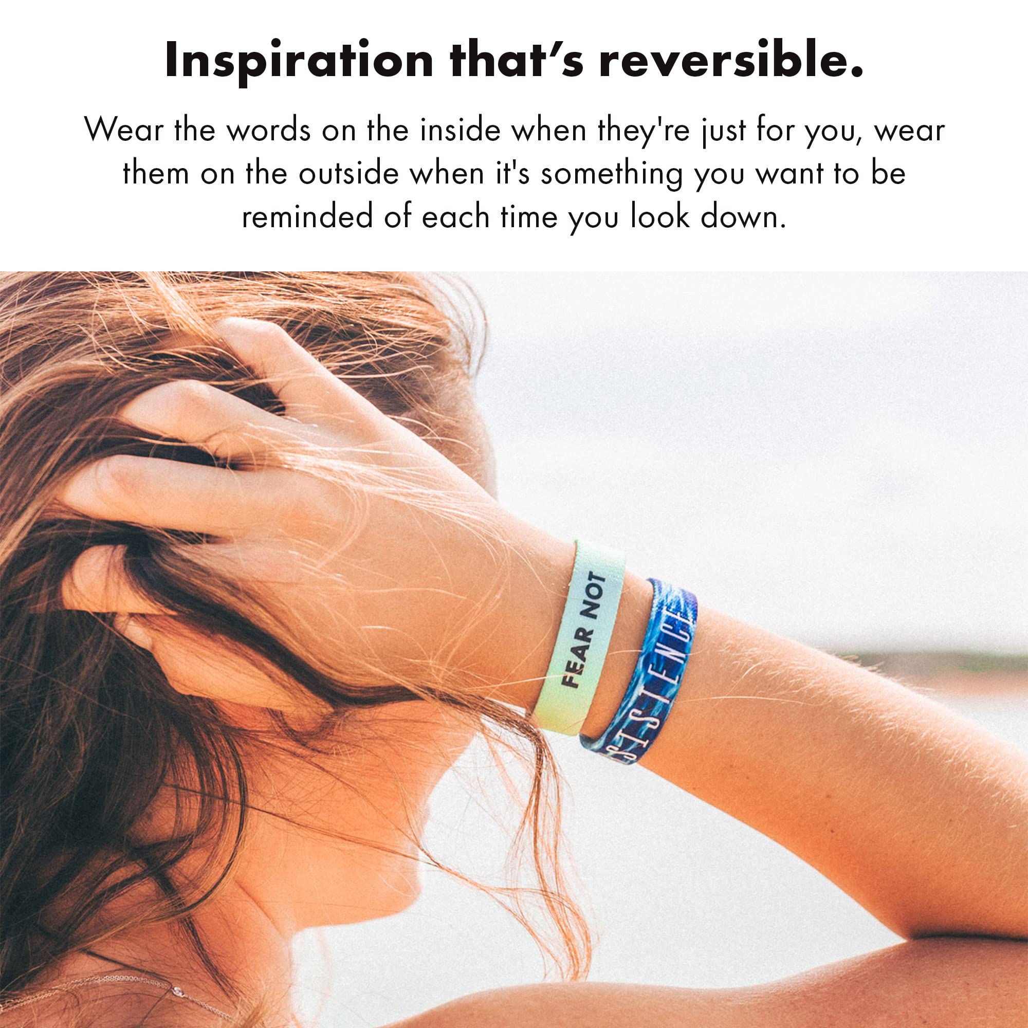 ZOX Bracelets — Fear Not | Stretchy Elastic Band with Motivational Affirmations and Beautiful Artwork, Great Wristband Gift for Men & Women of All Ages (Medium)