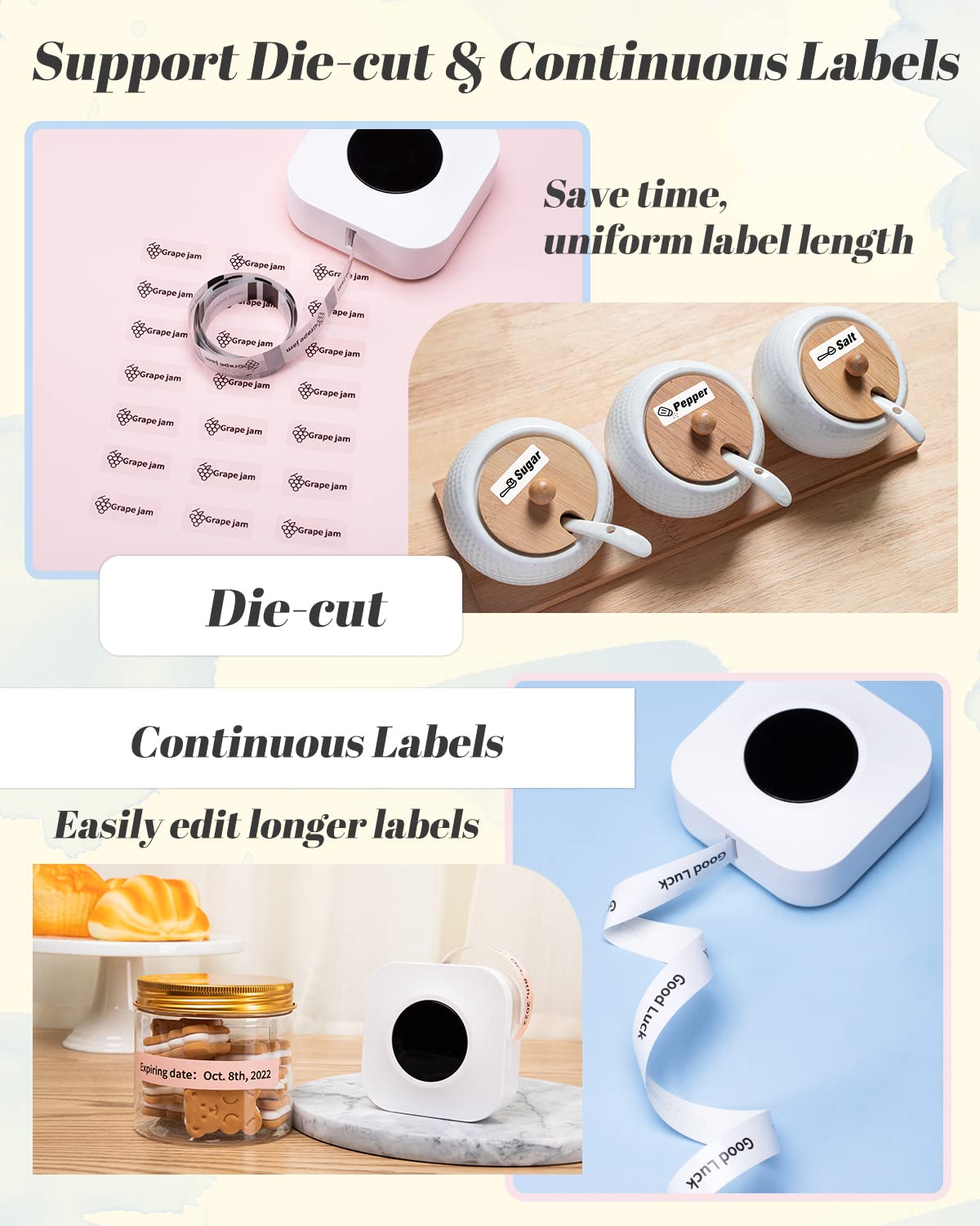 Phomemo Pink Label Maker Q30S Bluetooh Mini Label Maker Machine Portable Label Printer for Storage/Name/Document Label,Compatible with iOS Android, Pink