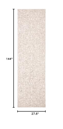 SAFAVIEH Trace Collection Runner Rug - 2'3" x 12', Camel & Ivory, Handmade Wool, Ideal for High Traffic Areas in Living Room, Bedroom (TRC103E)