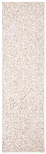 SAFAVIEH Trace Collection Runner Rug - 2'3" x 12', Camel & Ivory, Handmade Wool, Ideal for High Traffic Areas in Living Room, Bedroom (TRC103E)