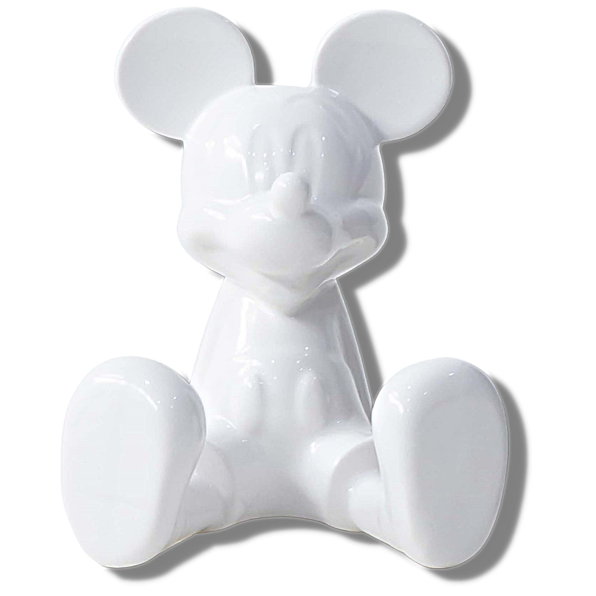 Jerry Leigh Sitting Mickey Mouse Black and White Salt and Pepper Shaker Set, Cute Disney Ceramic Shakers Kitchen Accessories and Decor, Set of 2
