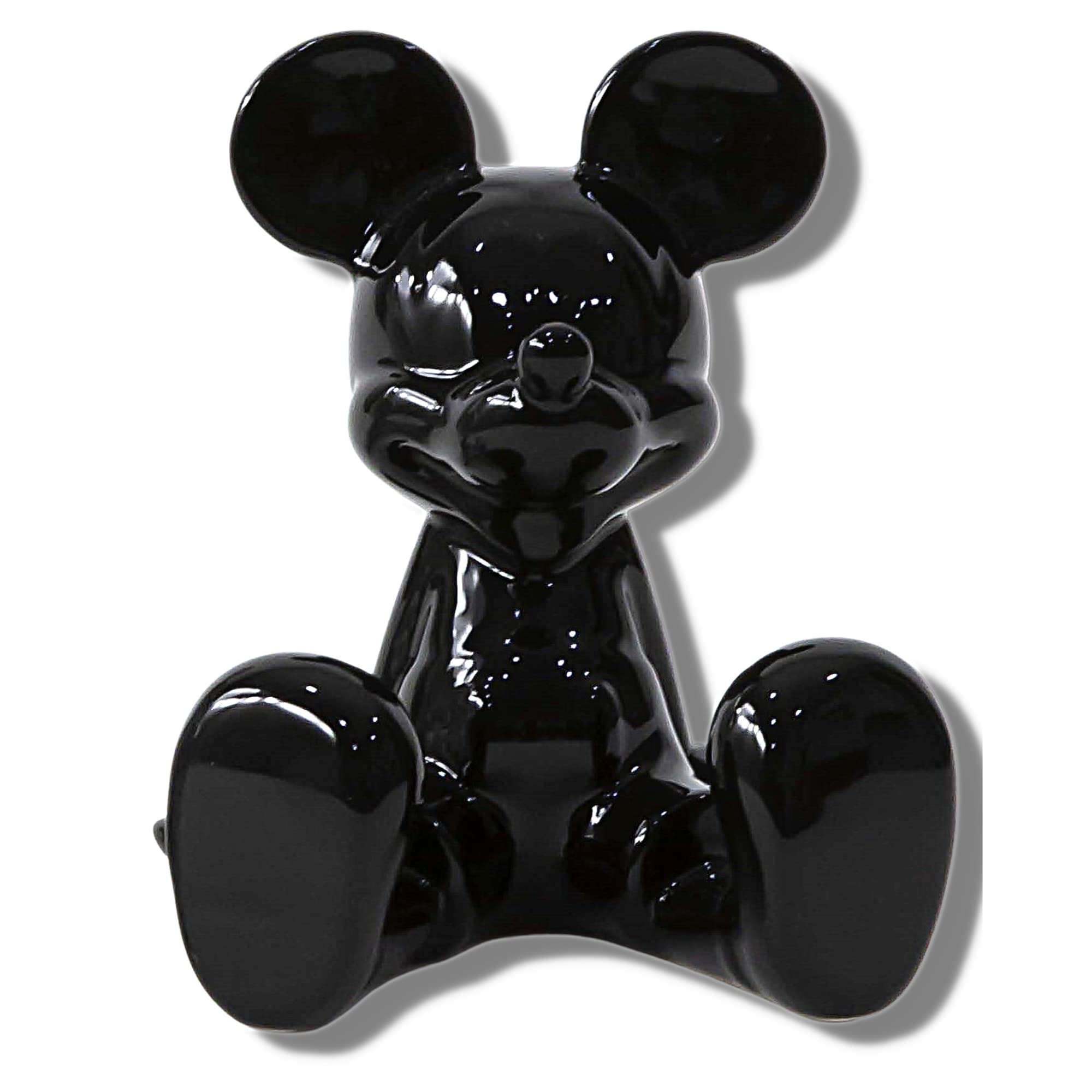 Jerry Leigh Sitting Mickey Mouse Black and White Salt and Pepper Shaker Set, Cute Disney Ceramic Shakers Kitchen Accessories and Decor, Set of 2