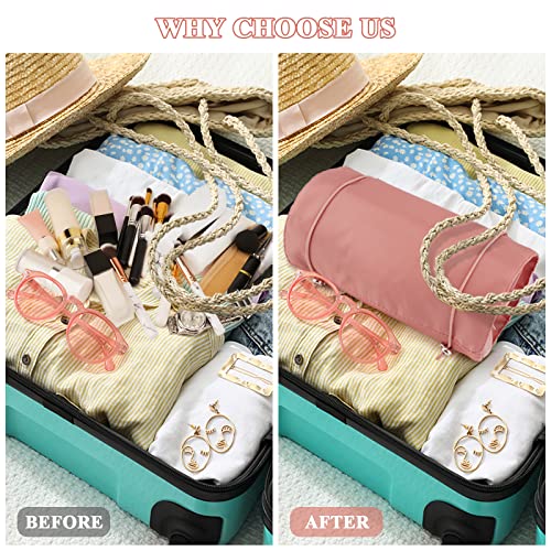 Senyucom Detachable Cosmefic Bag, 4 IN 1 Removable Portable Toiletry Travel Hanging Makeup Bags Organizer,Bathroom Bag for Shower (Pink)