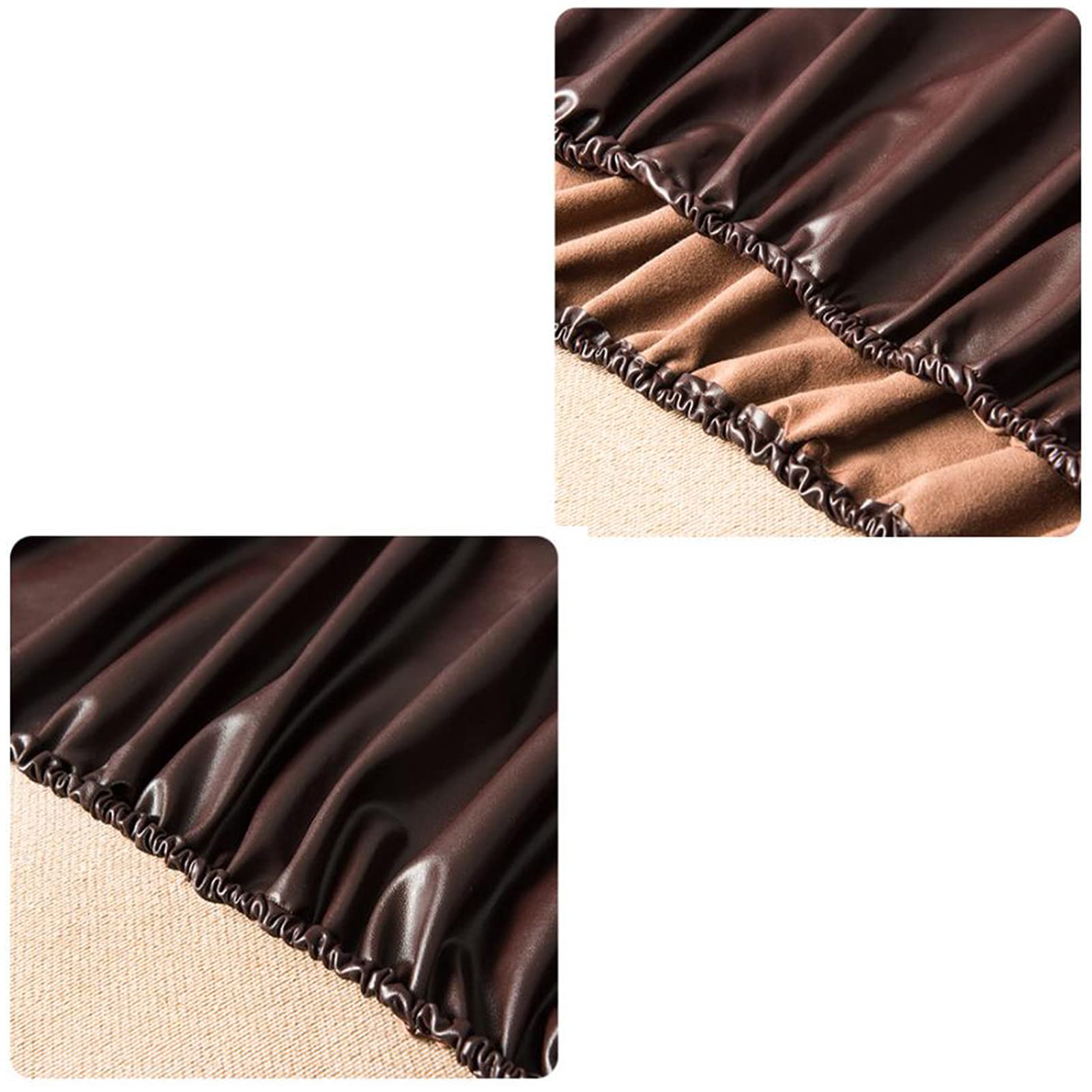 ZHOUZHOU Set of 2 PU Leather Sofa Armrest Cover Waterproof Furniture Arm Protector Stretch Couch Recliner Armchair Arm Covers Chairs Sofas Arm Slipcovers,Brown