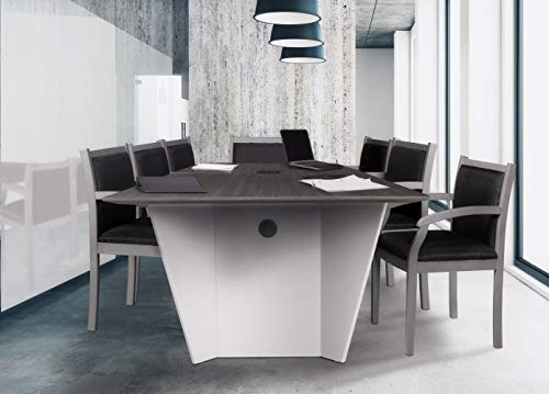 Regency Conference Room Table, 8 ft, Ash Grey/White