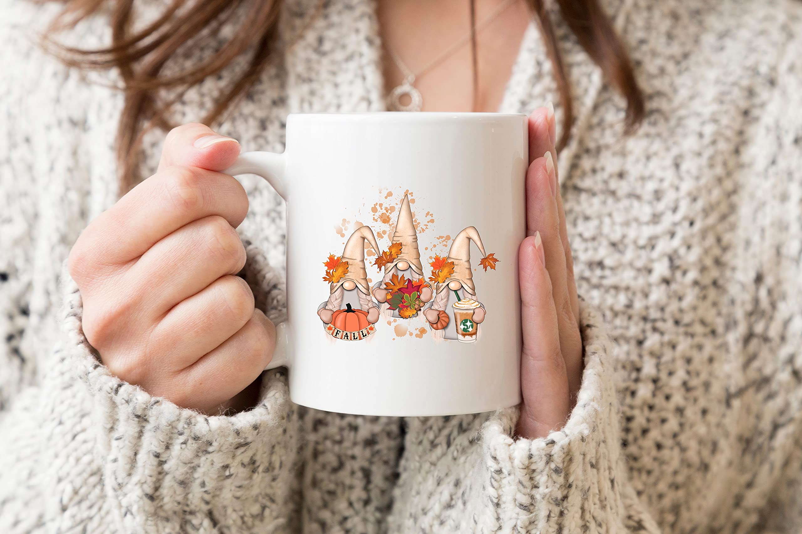 Fall Gnomes Sublimation Transfer, Ready to Press, Fall Sublimation Transfer, Autumn, Coffee, Harvest, Ready to Use, Sub, Shirt/Mug Sizes (Adult x1-8.5+")