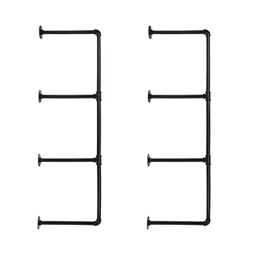 LIANTRAL Industrial Shelves Wall Mount Iron Pipe Shelving Bracket for Garage Storage Home Decor