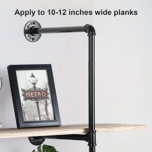 LIANTRAL Industrial Shelves Wall Mount Iron Pipe Shelving Bracket for Garage Storage Home Decor