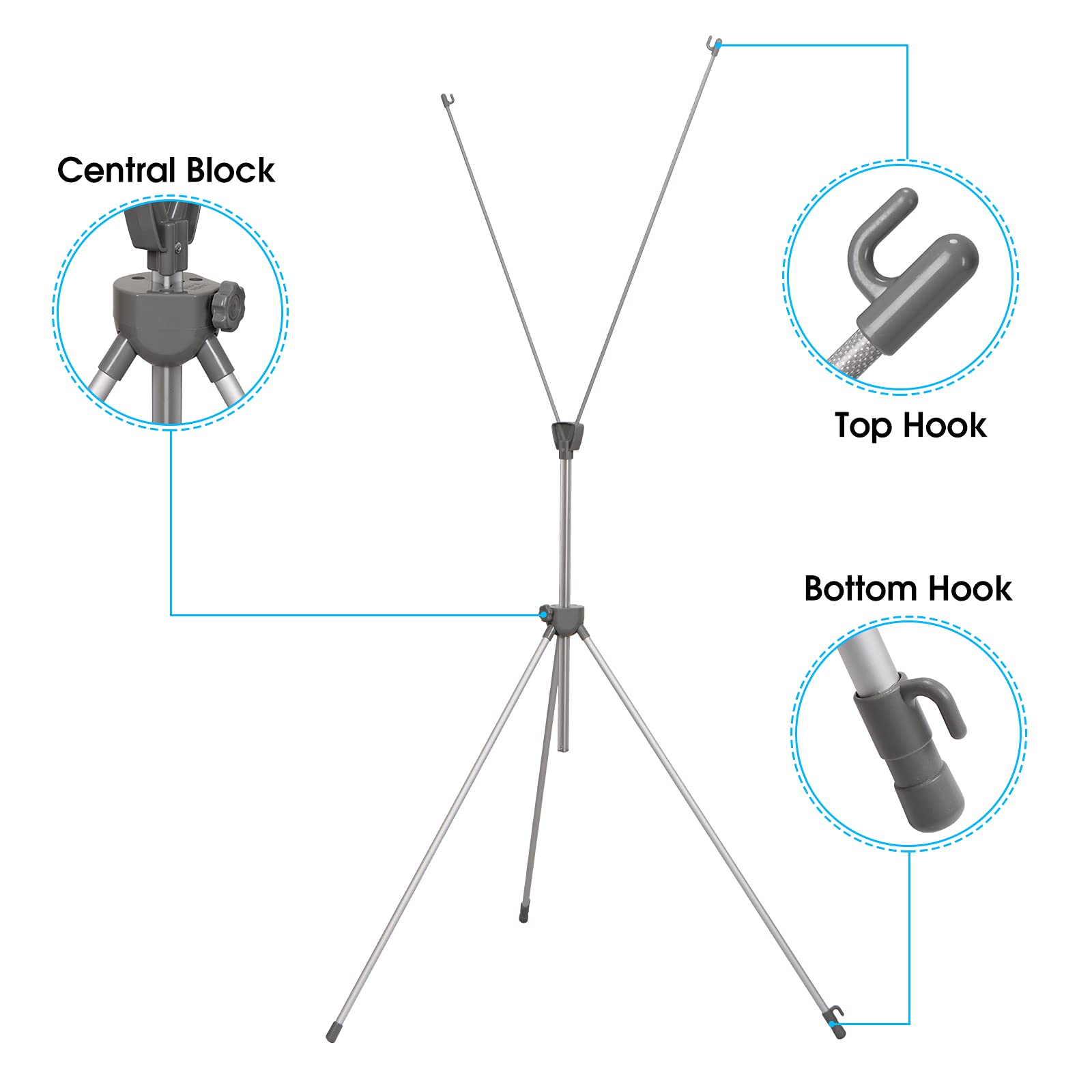Adjustable Reinforced X Banner Stand, Fit Banner Size 23 x 63 to 32 x 78 Inches with Travel Bag