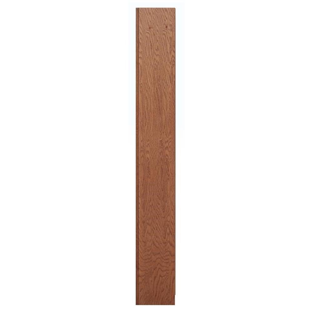 BOWERY HILL 84" Traditional Double Wide Wood Bookcase with 10 Adjustable Shelves and 2 Fixed Shelves, Assembly Required, for Home/Office, in Dry Oak Finish