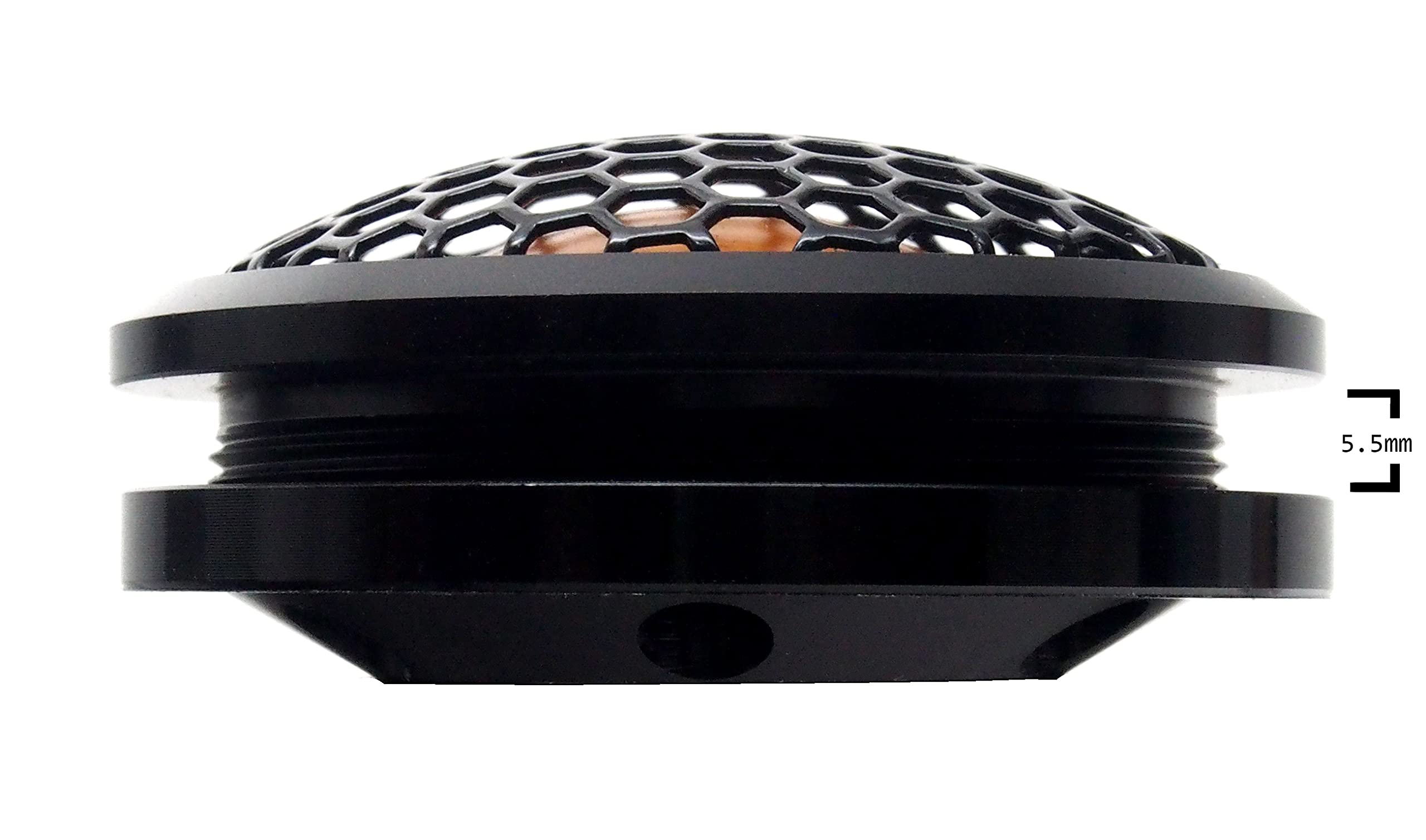 BZRK Audio RS-T150 1 Inch Dome Tweeters for Car -150 watts Each- Aluminum/Neodymium - Flush Mount Only Black/Copper