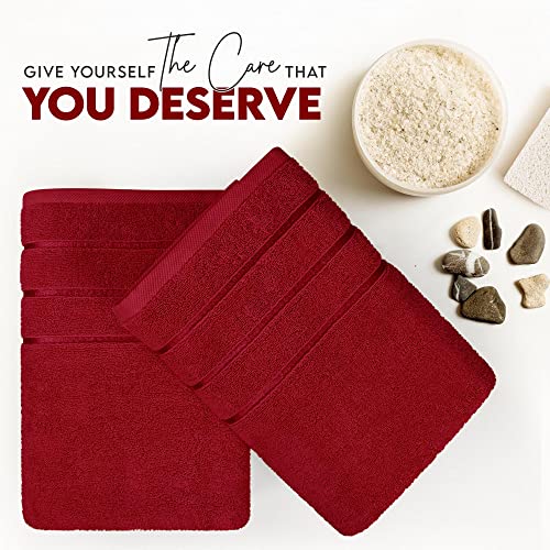 Utopia Towels - 6 Pack Viscose Hand Towels Set, (16 x 28 inches) 100% Ring Spun Cotton, Ultra Soft and Highly Absorbent 600GSM Towels for Bathroom, Gym, Shower, Hotel, and Spa (Red)