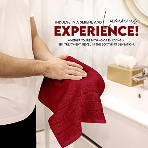 Utopia Towels - 6 Pack Viscose Hand Towels Set, (16 x 28 inches) 100% Ring Spun Cotton, Ultra Soft and Highly Absorbent 600GSM Towels for Bathroom, Gym, Shower, Hotel, and Spa (Red)