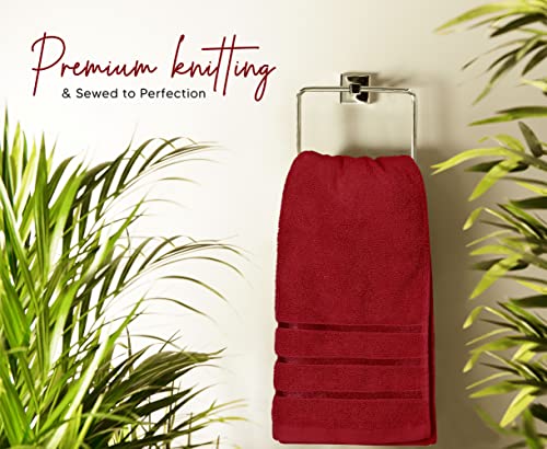 Utopia Towels - 6 Pack Viscose Hand Towels Set, (16 x 28 inches) 100% Ring Spun Cotton, Ultra Soft and Highly Absorbent 600GSM Towels for Bathroom, Gym, Shower, Hotel, and Spa (Red)
