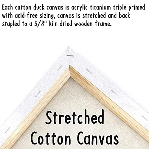 Indigo Art Studio Pre Drawn Canvas Paint Kit for Adults | Stenciled 12 Acrylic Paints, Smock, Brush, Pallet | Art Activity | Afro Retro | Birthday & Sip and Paint Twist Party Queen #4 (8x10 Inches)