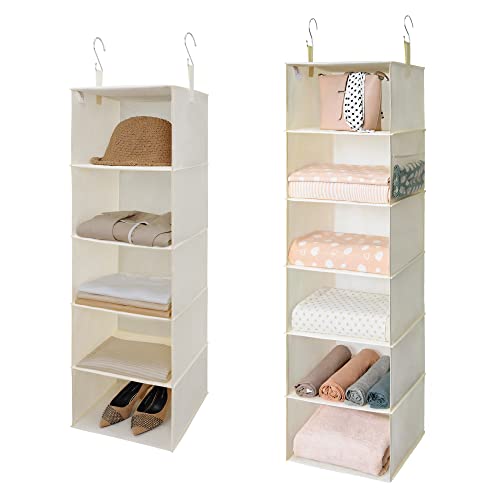 GRANNY SAYS Bundle of 1-Pack Shelf Organizer for Closet & 1-Pack Closet Hanging Storage Shelves