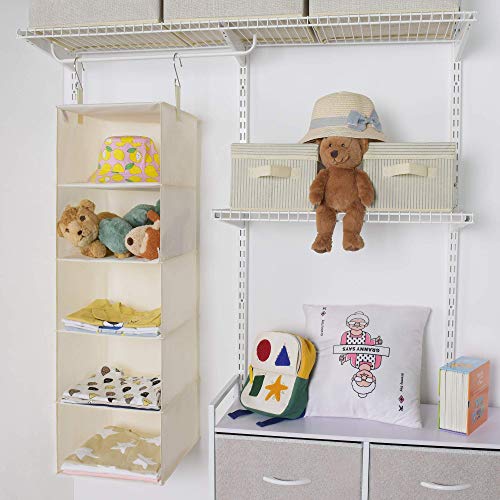GRANNY SAYS Bundle of 1-Pack Shelf Organizer for Closet & 1-Pack Closet Hanging Storage Shelves