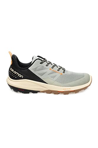 Salomon Men's OUTPULSE Hiking Shoes for Men, Wrought Iron/Bleached Sand/Vibrant Orange, 11