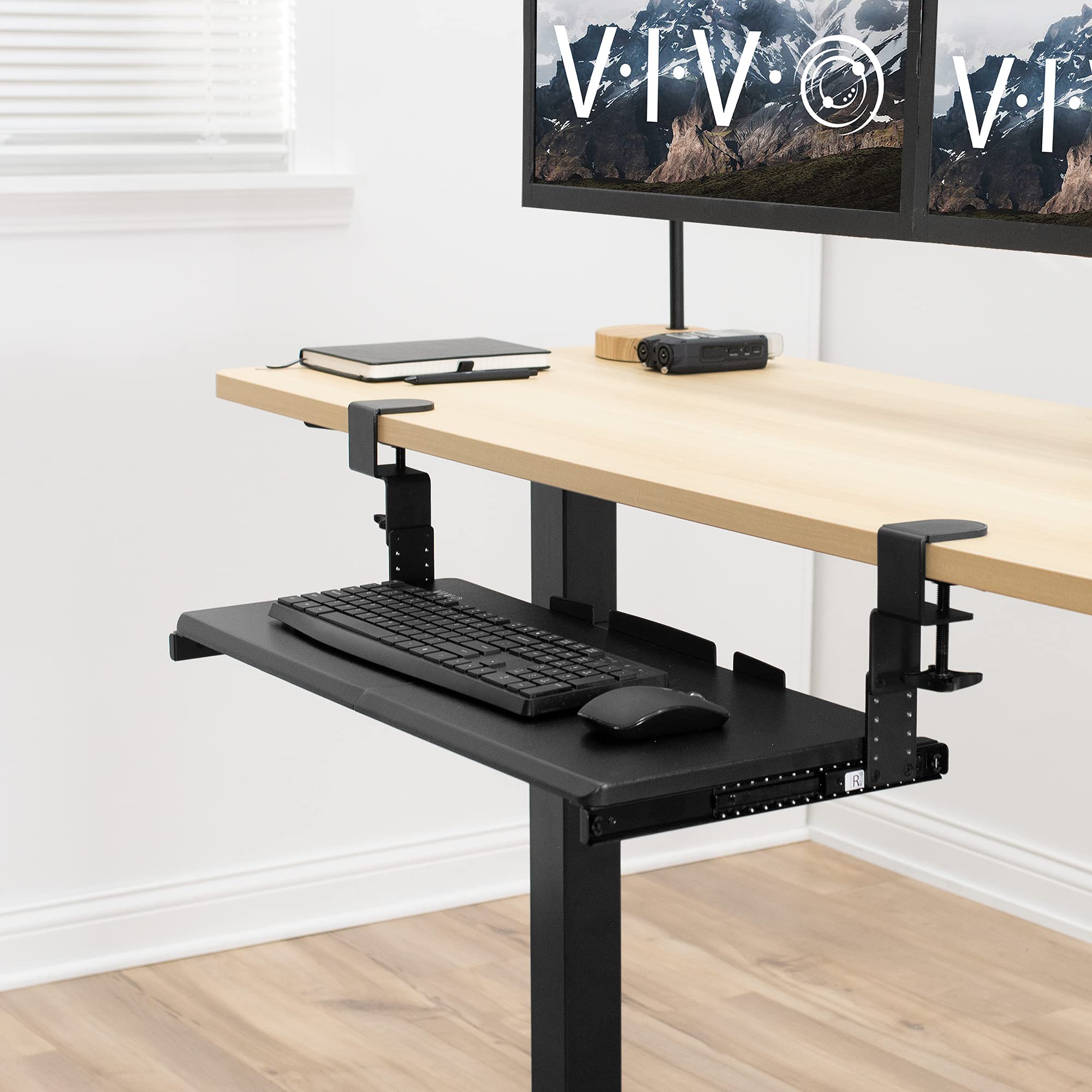 VIVO Steel Height Adjustment Kit Brackets for Computer Keyboard and Mouse Trays, Fits MOUNT-KB05A, MOUNT-KB05D, MOUNT-KB05E, and More, Black, MOUNT-KB5SP