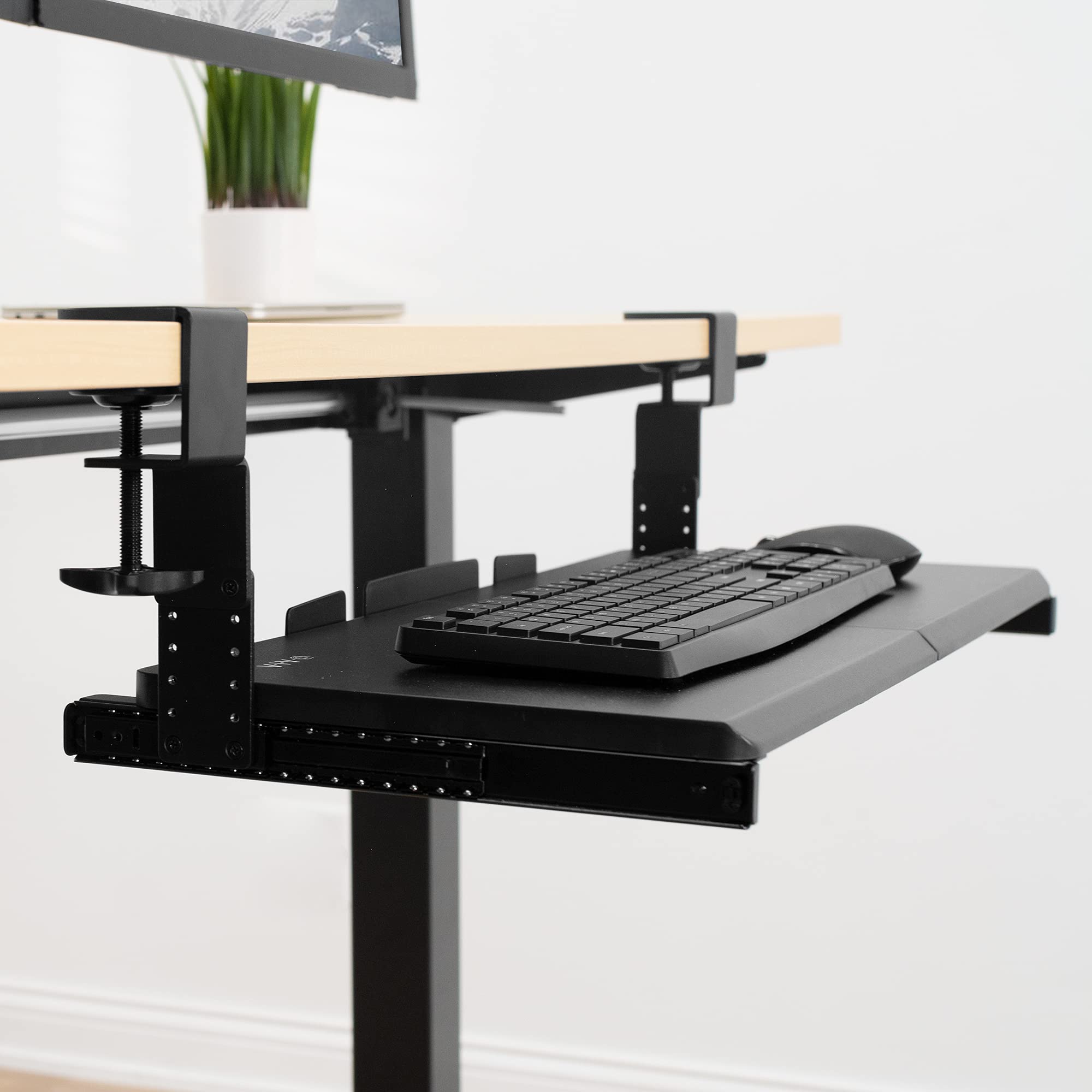 VIVO Steel Height Adjustment Kit Brackets for Computer Keyboard and Mouse Trays, Fits MOUNT-KB05A, MOUNT-KB05D, MOUNT-KB05E, and More, Black, MOUNT-KB5SP