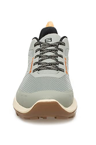 Salomon Men's OUTPULSE Hiking Shoes for Men, Wrought Iron/Bleached Sand/Vibrant Orange, 11