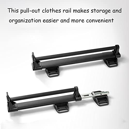 Pull Out Clothes Hanger Rod Adjustable Wardrobe Clothing Rail,Extendable Clothes Rail,Closet Clothes Hanger Rail (40CM)