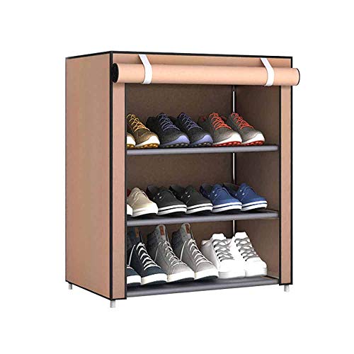 ANMMBER Simple Shoe Rack Multi-Layer Dust-Proof Household Shoe Rack Dust Resistance Lattices Non-Woven Fabric Shoe Rack (Color : D)